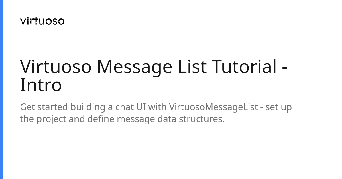Virtuoso Message List Tutorial - Intro | Virtuoso